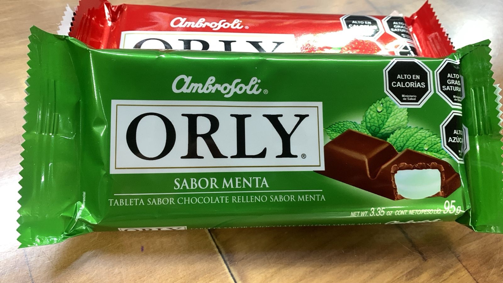Chocolate Orly relleno sabor Menta 95gr - Licanray
